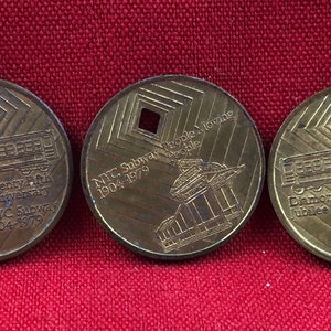 1979 NYC Subway Token Cut Out Diamond Jubilee MTA NYCTA New York City ...