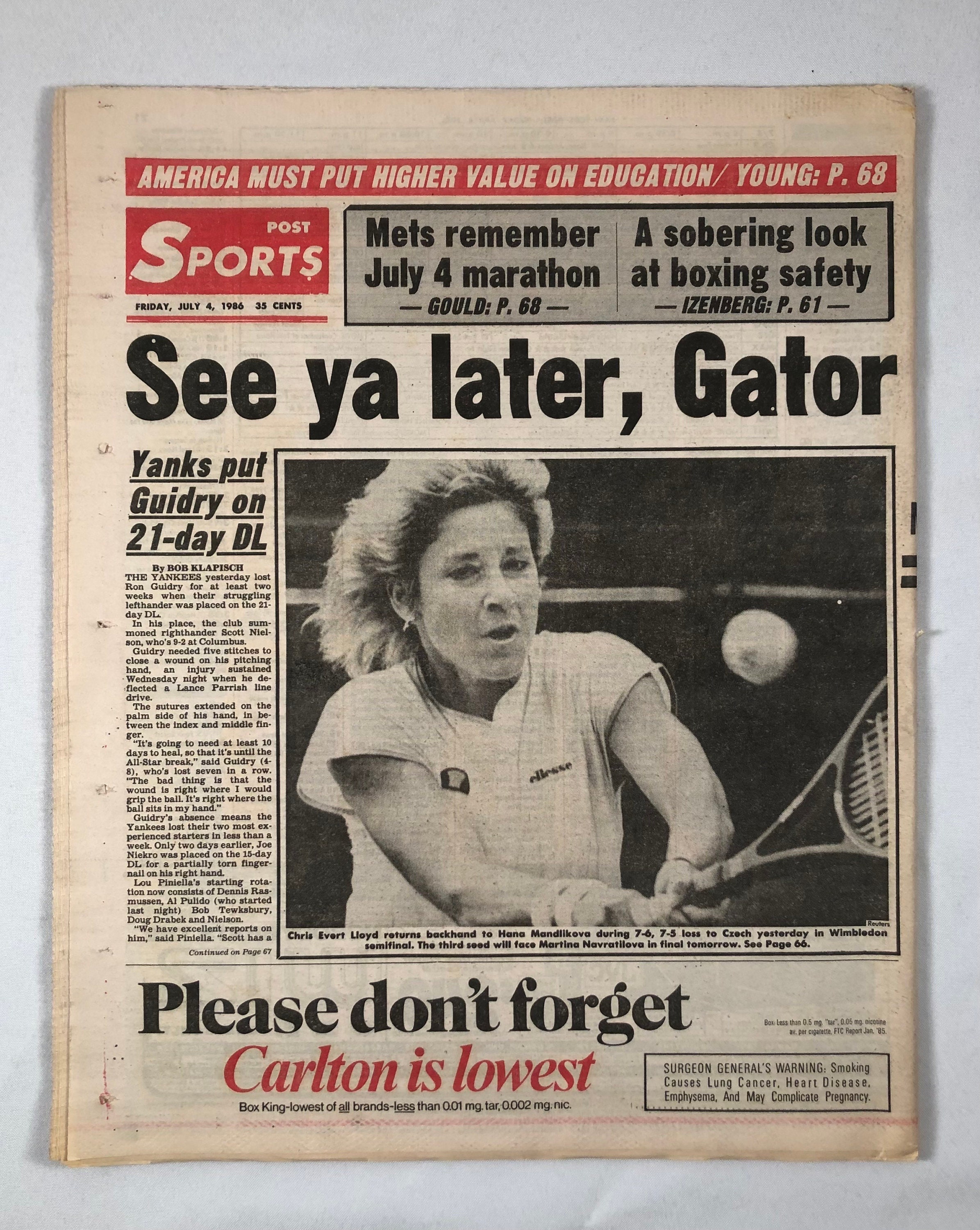 July 4 1986 New York Post Newspaper Lady's Day Headline Statue of ...