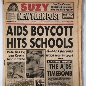 September 9 1985 New York Post Newspaper Aids Boycott Hits Schools ...