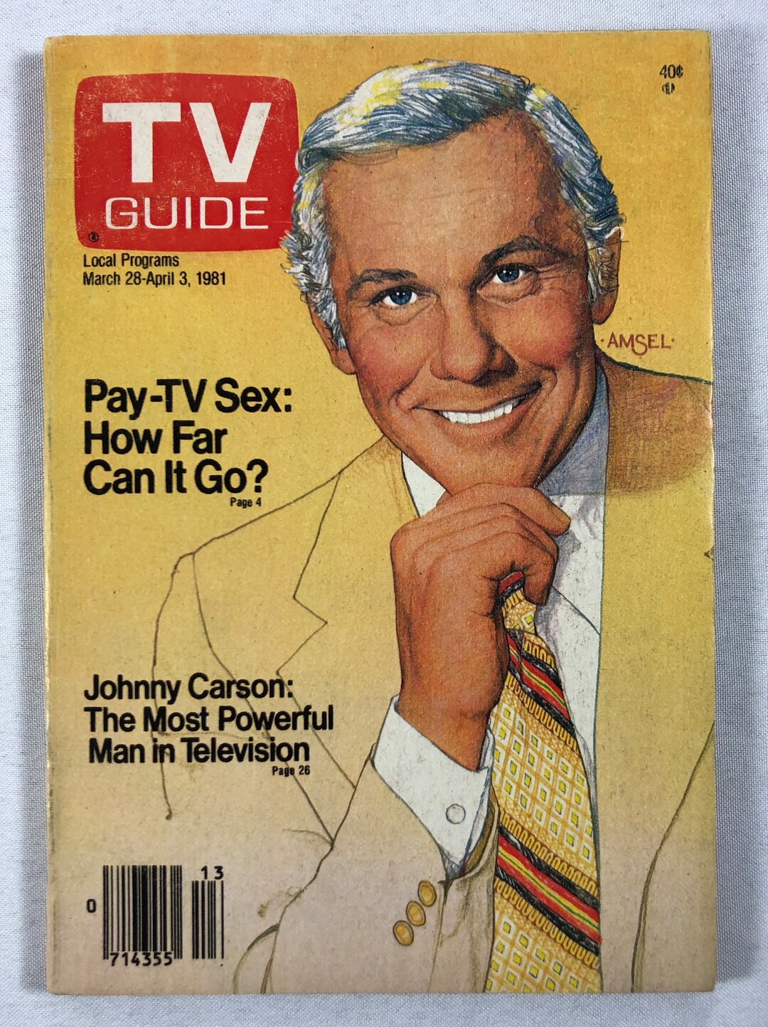 March 28 1981 TV Guide Johnny Carson the Most Powerful Man on TV on ...