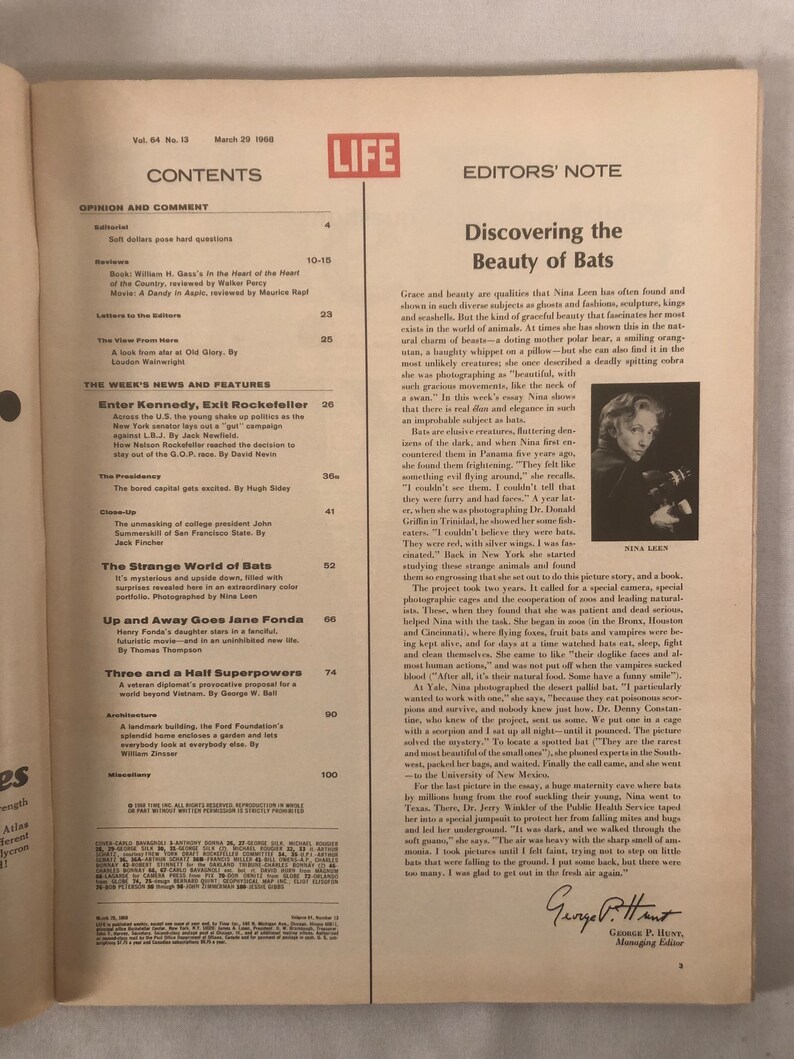 March 29 1968 Life Magazine Jane Fonda as Barbarella on Cover Vintage ...