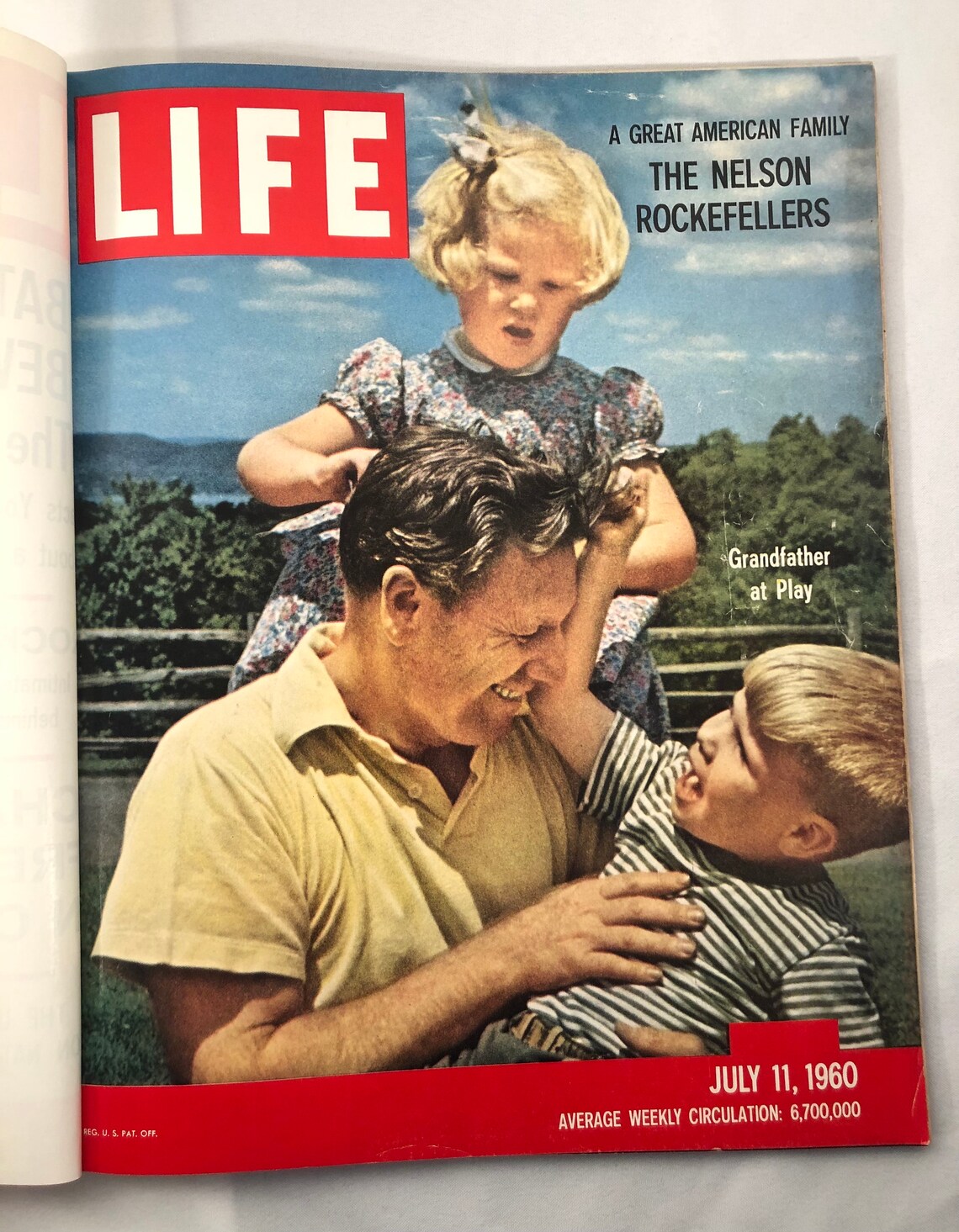 July 11 1960 Life Magazine the Nelson Rockefellers Family on Cover ...