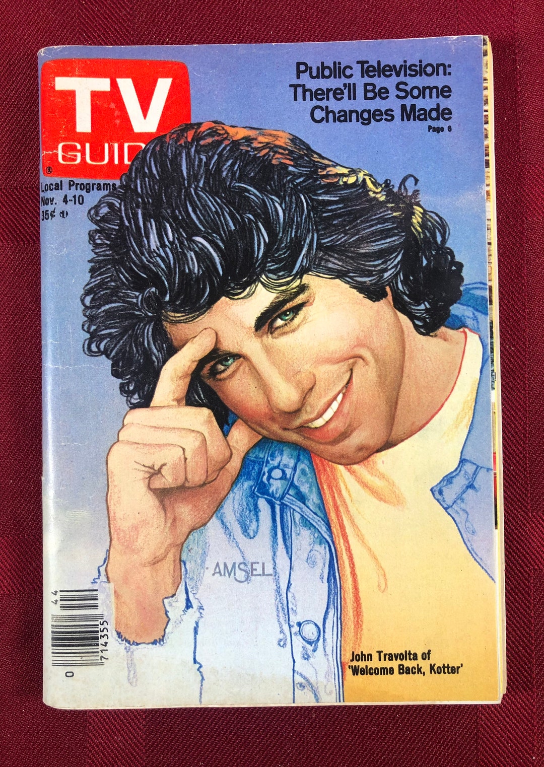 Week of November 4 to 10 1978 TV Guide John Travolta of Welcome Back ...