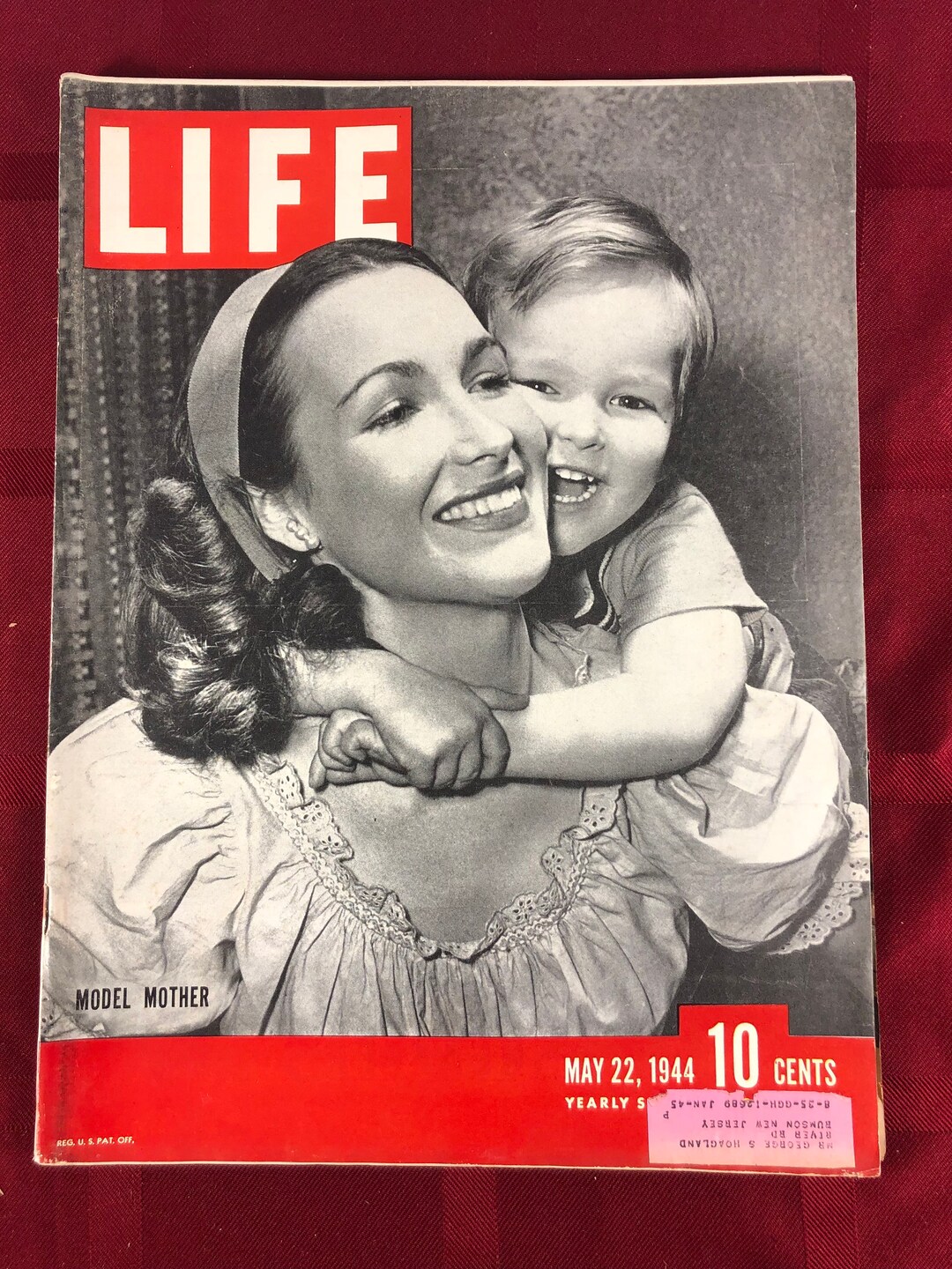 May 22 1944 Life Magazine Model Mother Natalie Reid and Son Michael on ...