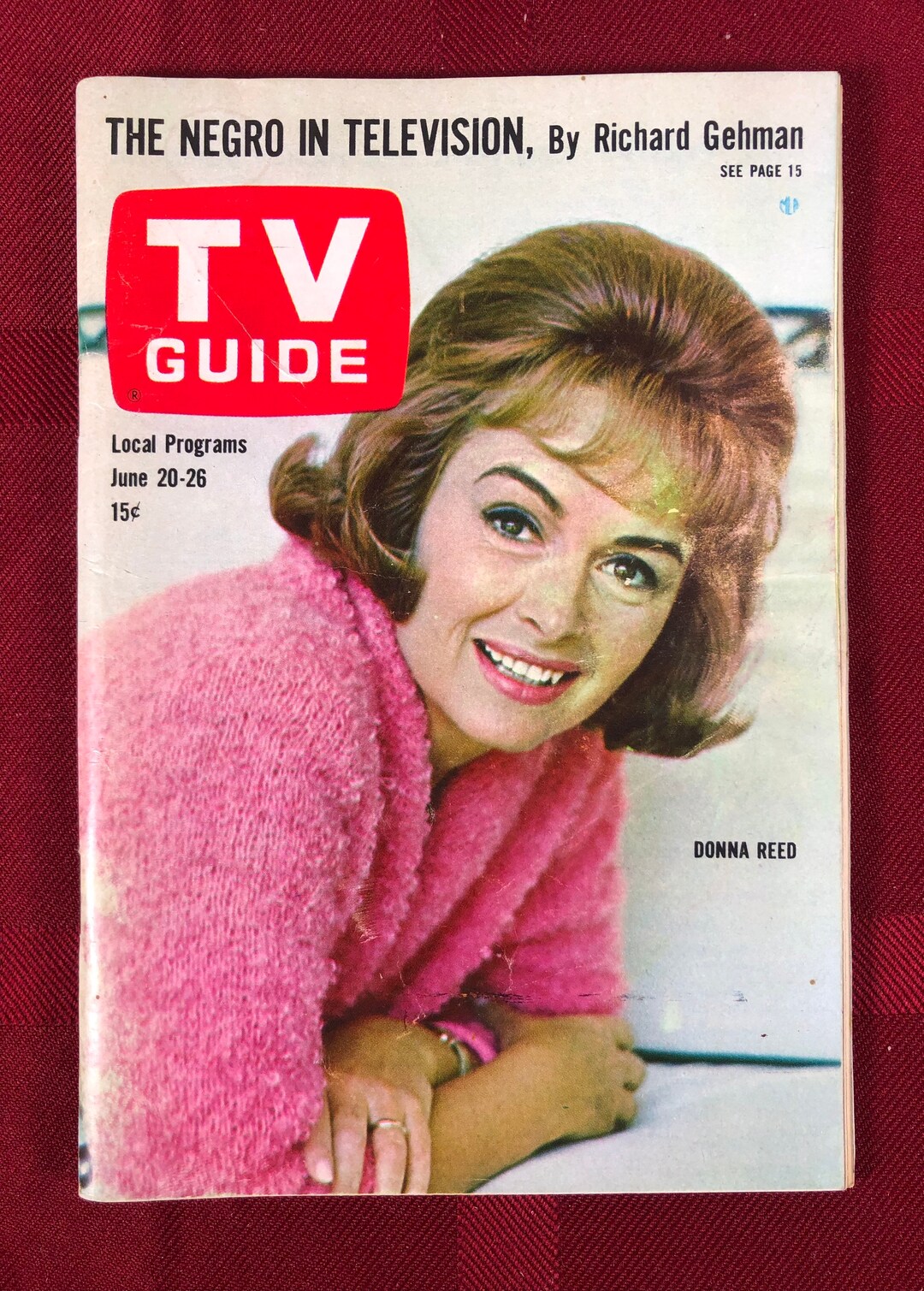 June 20 26 1964 TV Guide Donna Reed on Cover Vol 12 Number 25 Issue 586 ...