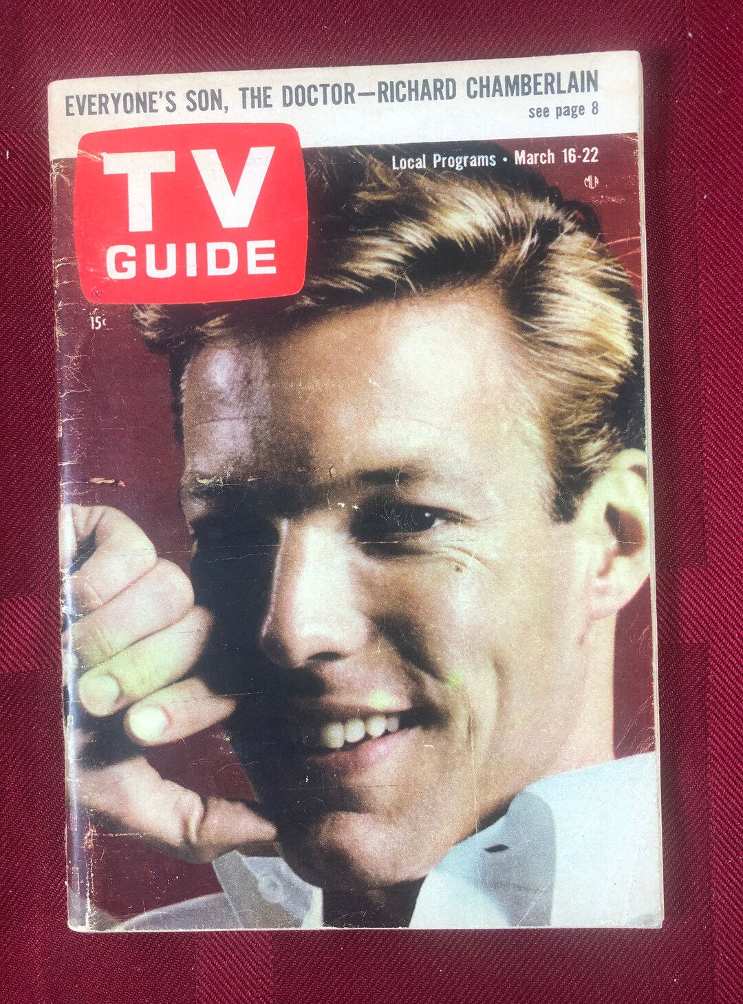 Week of March 16 to 22 1963 TV Guide the Doctor Richard Chamberlain on ...