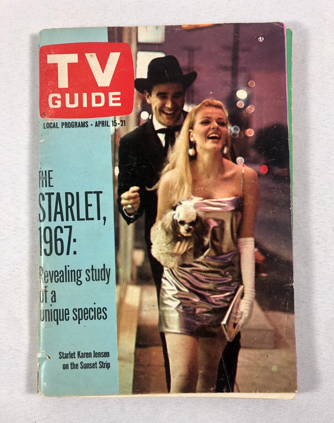 April 15 to 21 1967 TV Guide Starlet Karen Jensen on the Sunset Strip ...
