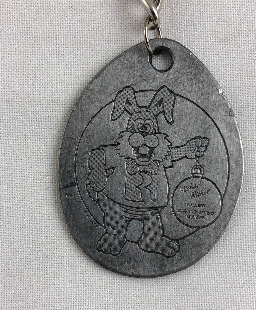 Signed 1991 Michael Ricker Casting Studio Museum Keychain Vintage ...