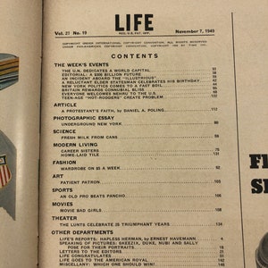 November 7 1949 Life Magazine the Lunts Alfred Lunt and Lynn - Etsy