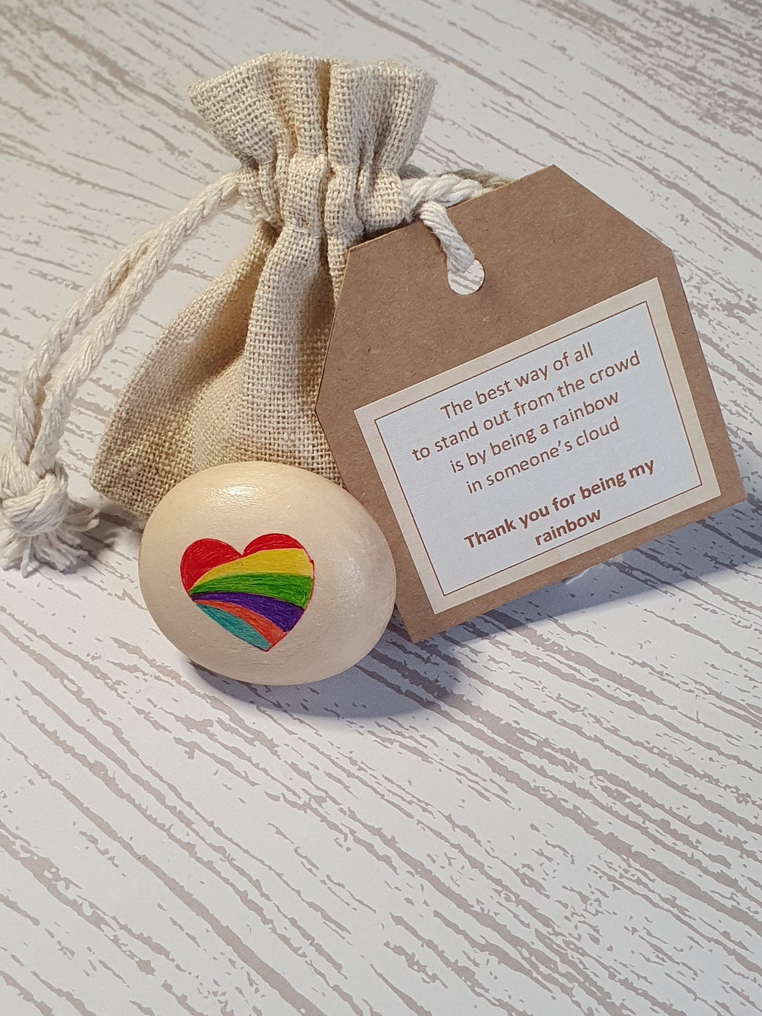 Thank You, Pocket Keepsake, Personalised Gift, Solid Wood Keepsake ...