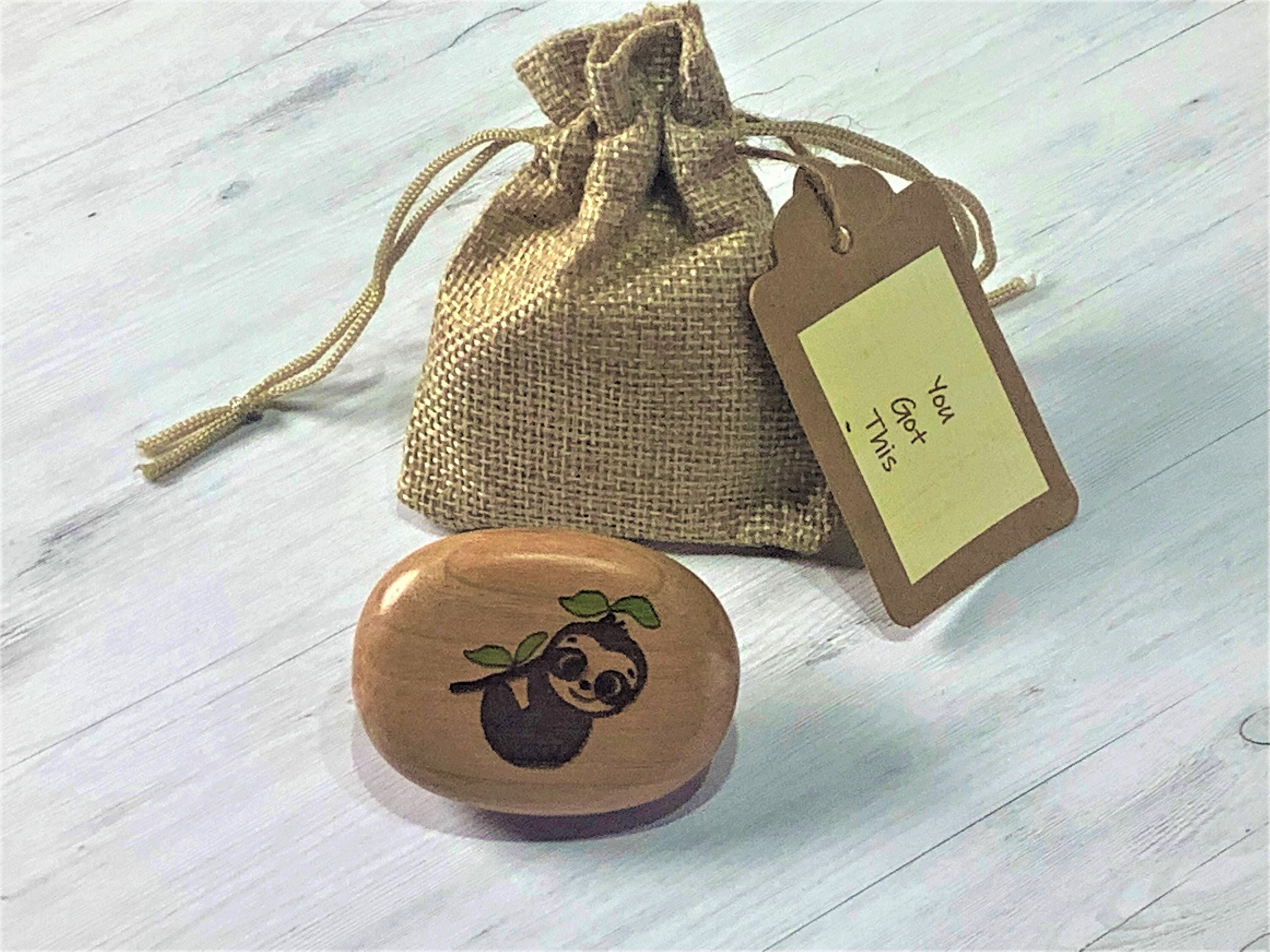 Portable Hug Sloth Pocket Hug Pebble Hang in There You Got - Etsy