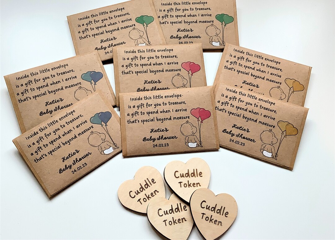 Cuddle Token Baby Shower Favours, Baby Shower Gifts, Gender Reveal, New ...