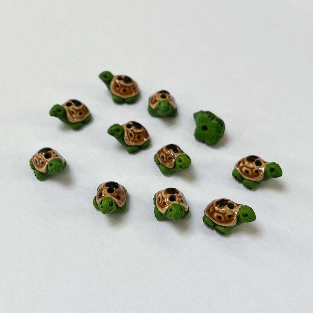 Peruvian Ceramic Tortoise Beads - Etsy UK