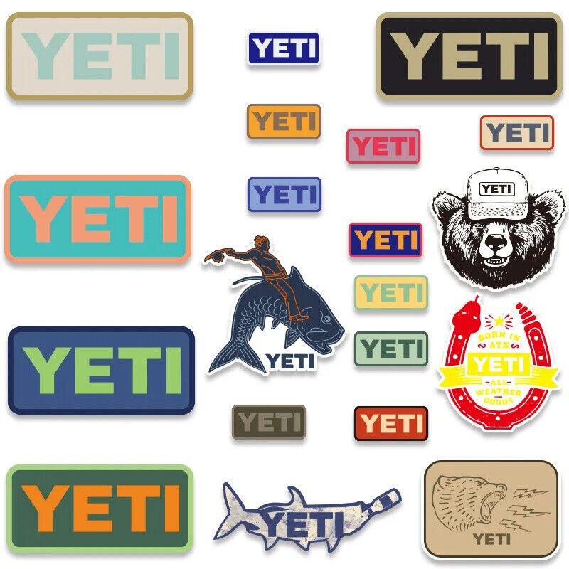 YETI Sticker Pack 20+ Waterproof Vinyl Decals for Coolers, Bottles ...