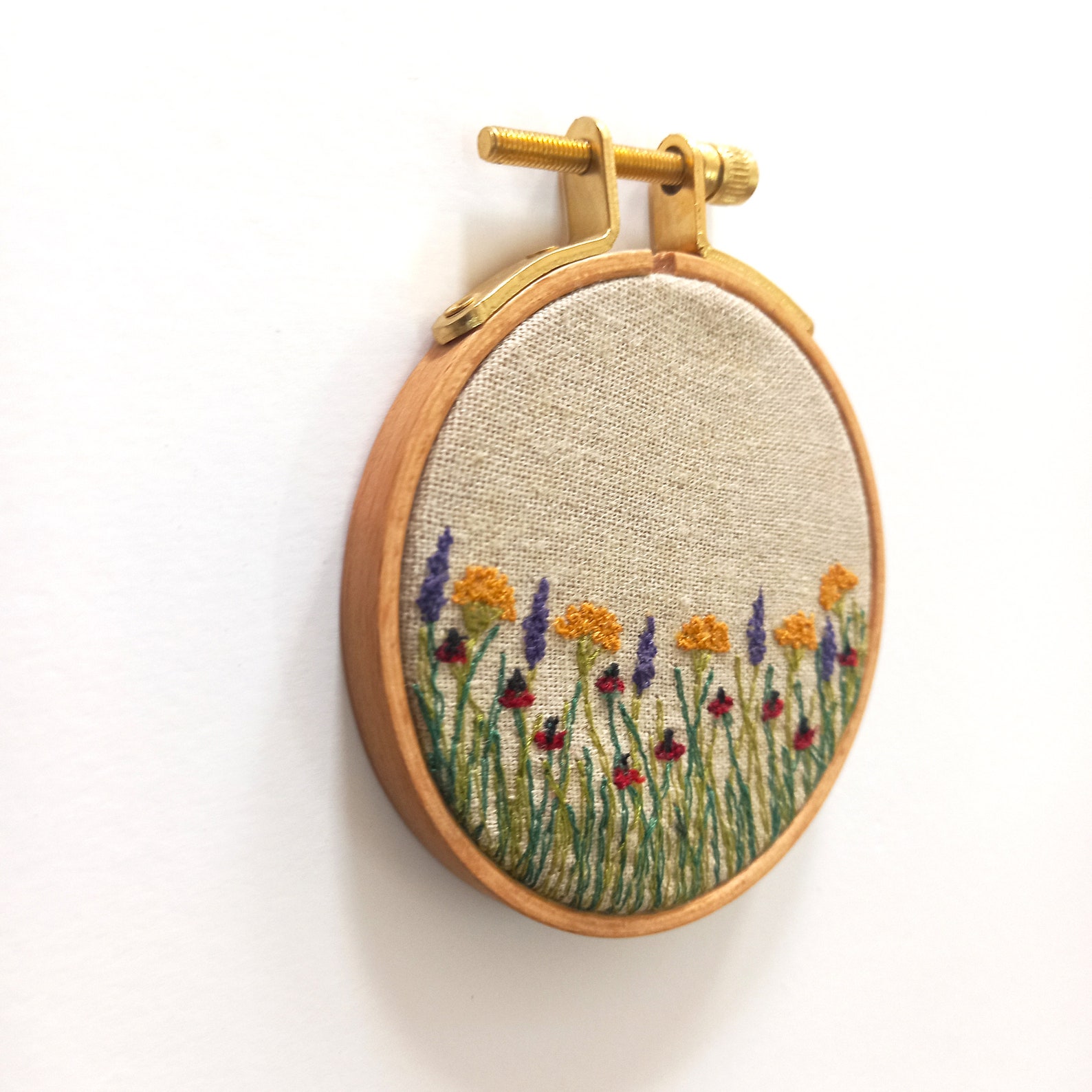 Wild Flowers, Flower Landscape, Nature Embroidery, Landscape Embroidery ...