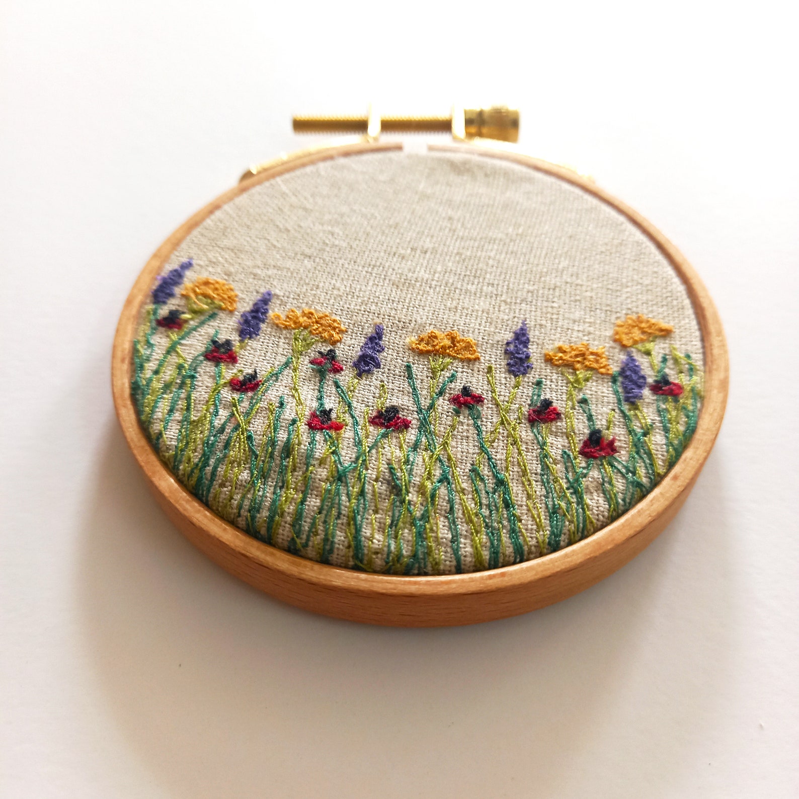 Wild Flowers, Flower Landscape, Nature Embroidery, Landscape Embroidery ...