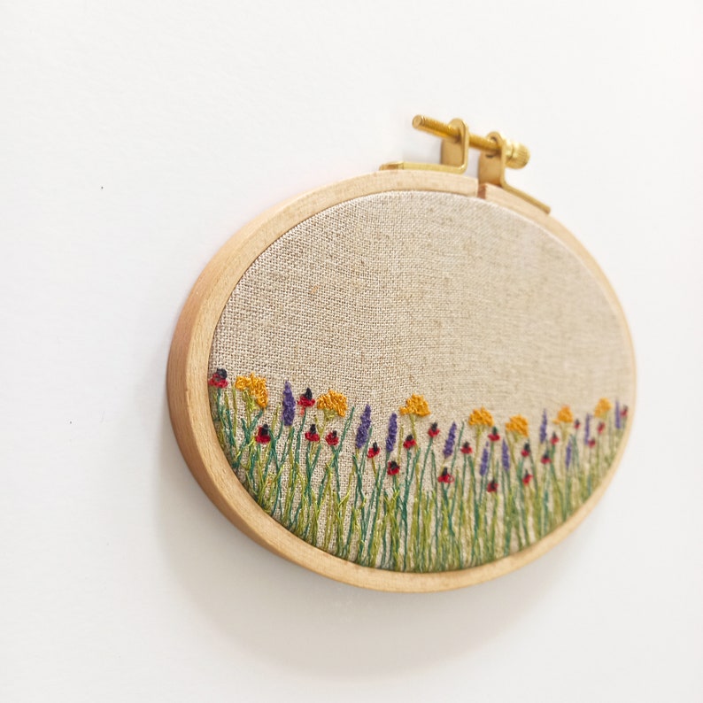Wild Flowers, Flower Landscape, Nature Embroidery, Landscape Embroidery ...