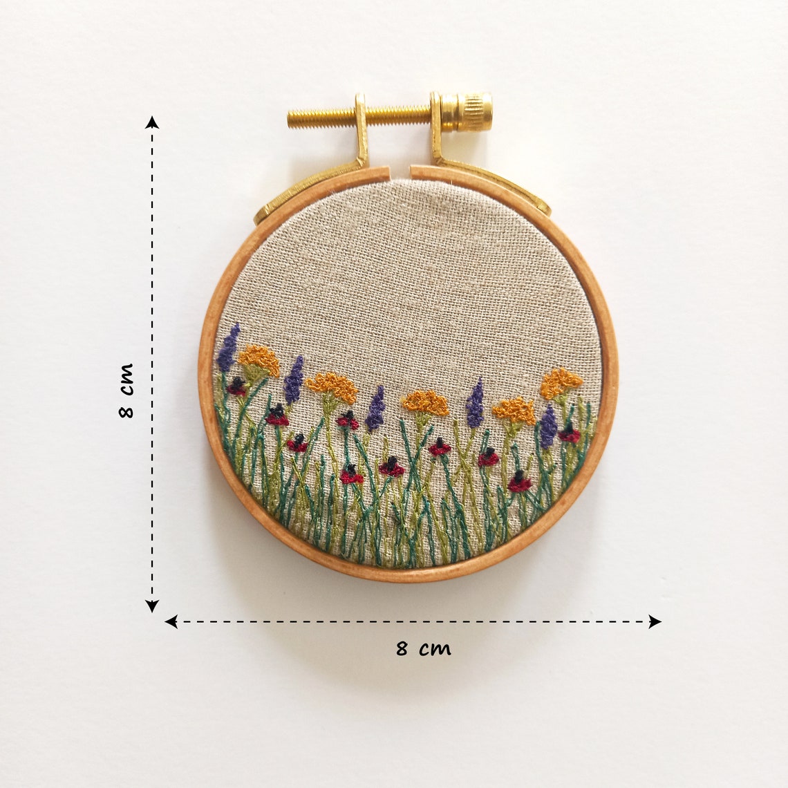 Wild Flowers, Flower Landscape, Nature Embroidery, Landscape Embroidery ...