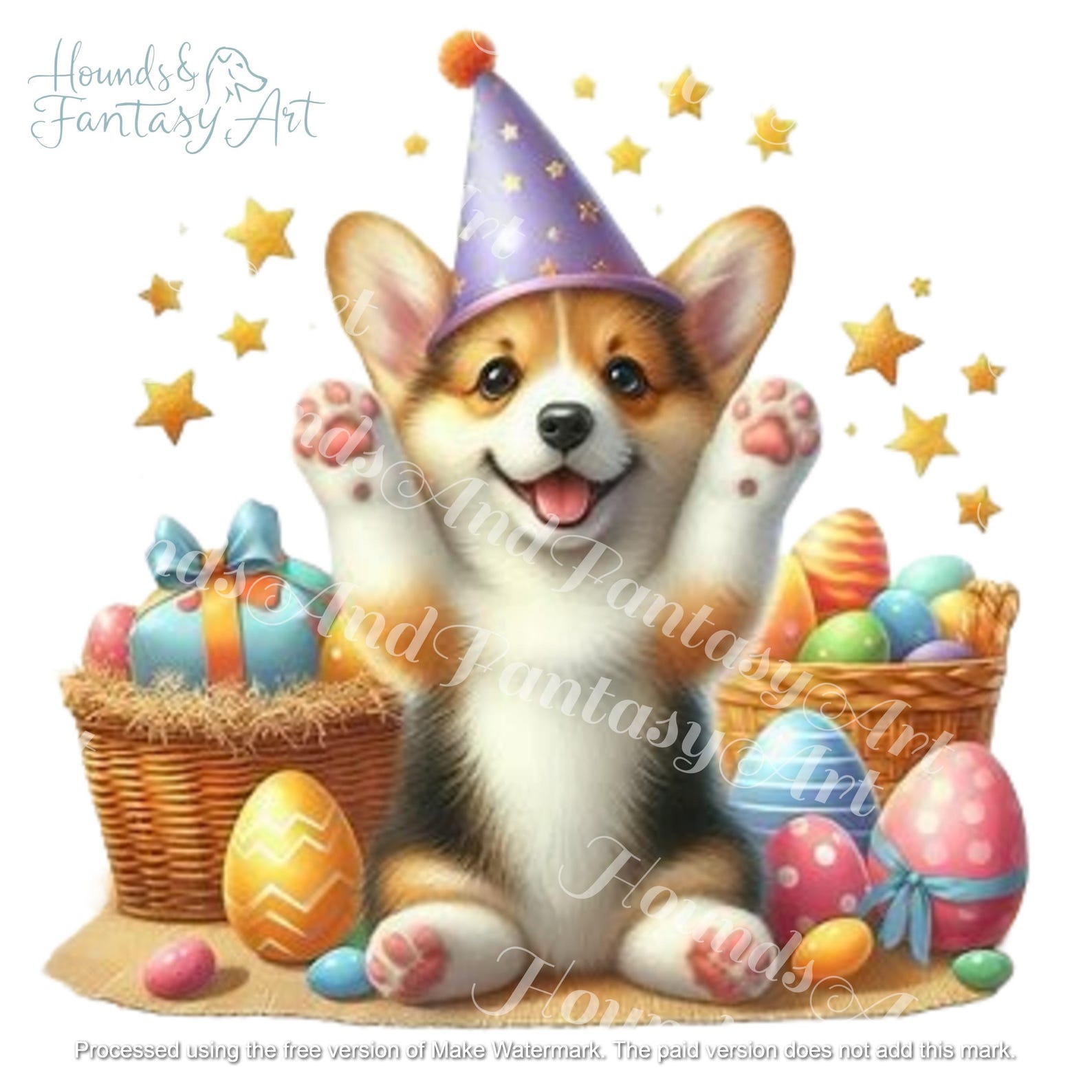 Easter Welsh Corgi Easter Egg 137 PNG Easter Dog Giftcard Digital Cute ...