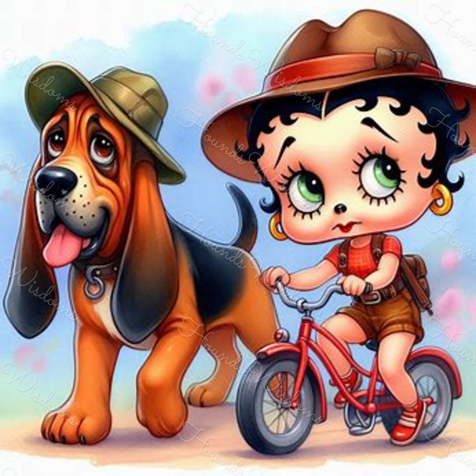 Betty Boop Cartoon Bloodhound Dog Basset Hound Puppy Printable 10 ...