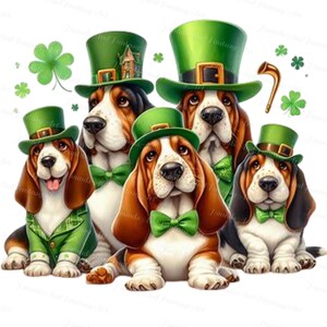 Basset Hound Puppy St Patrick’s Day Digital Download Scrapbooking Craft ...
