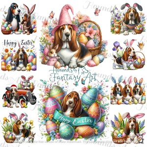 Easter Basset Hound Easter Egg 189 PNG Easter Giftcard Digital Easter ...