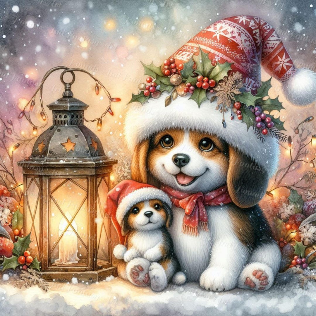 Christmas Beagle Clipart Dog PG Vintage Beagle Gnome Bundle Clipart ...