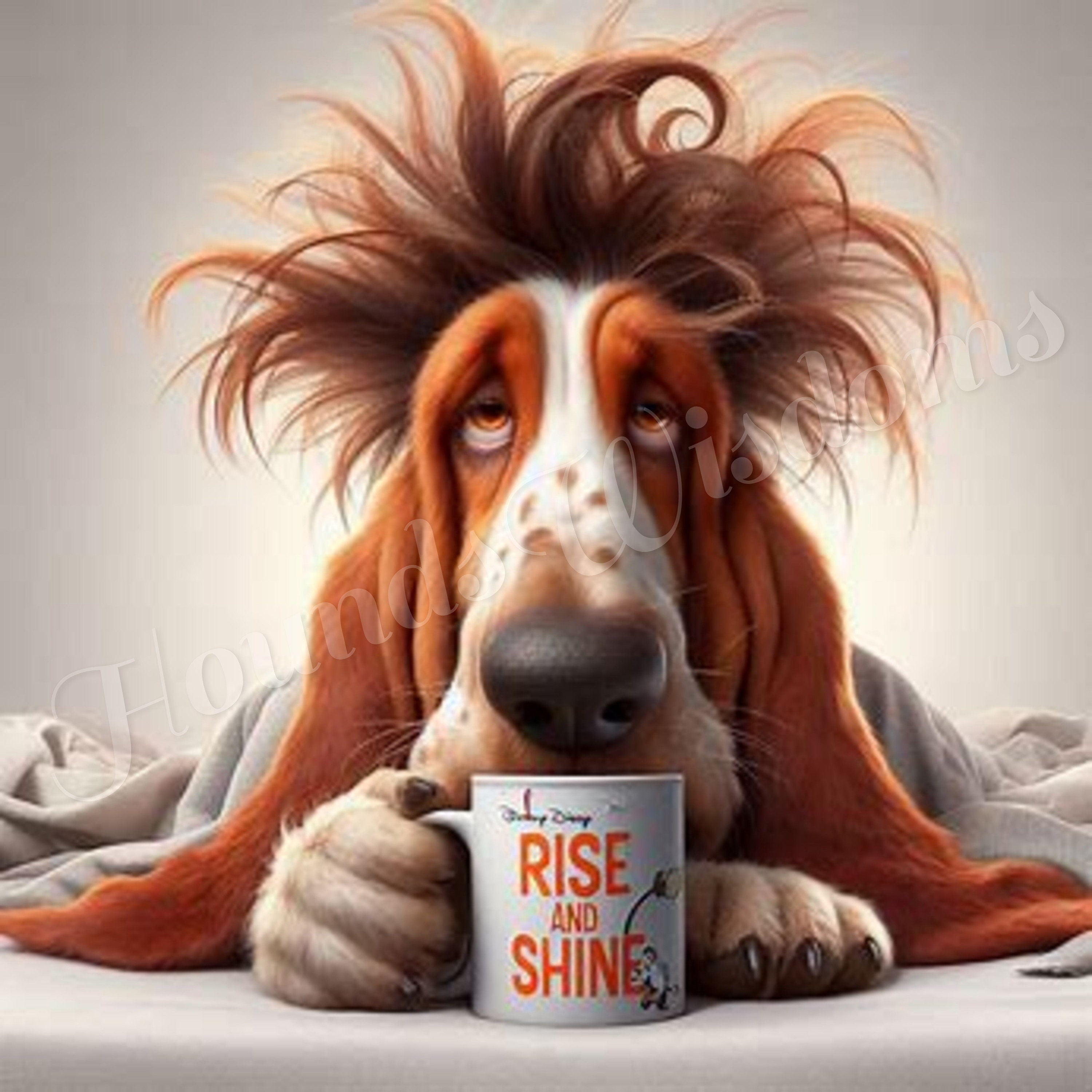 Bloodhound Basset Hound Coffee Art: Humorous Dog Lover Gift (JPG, PNG ...