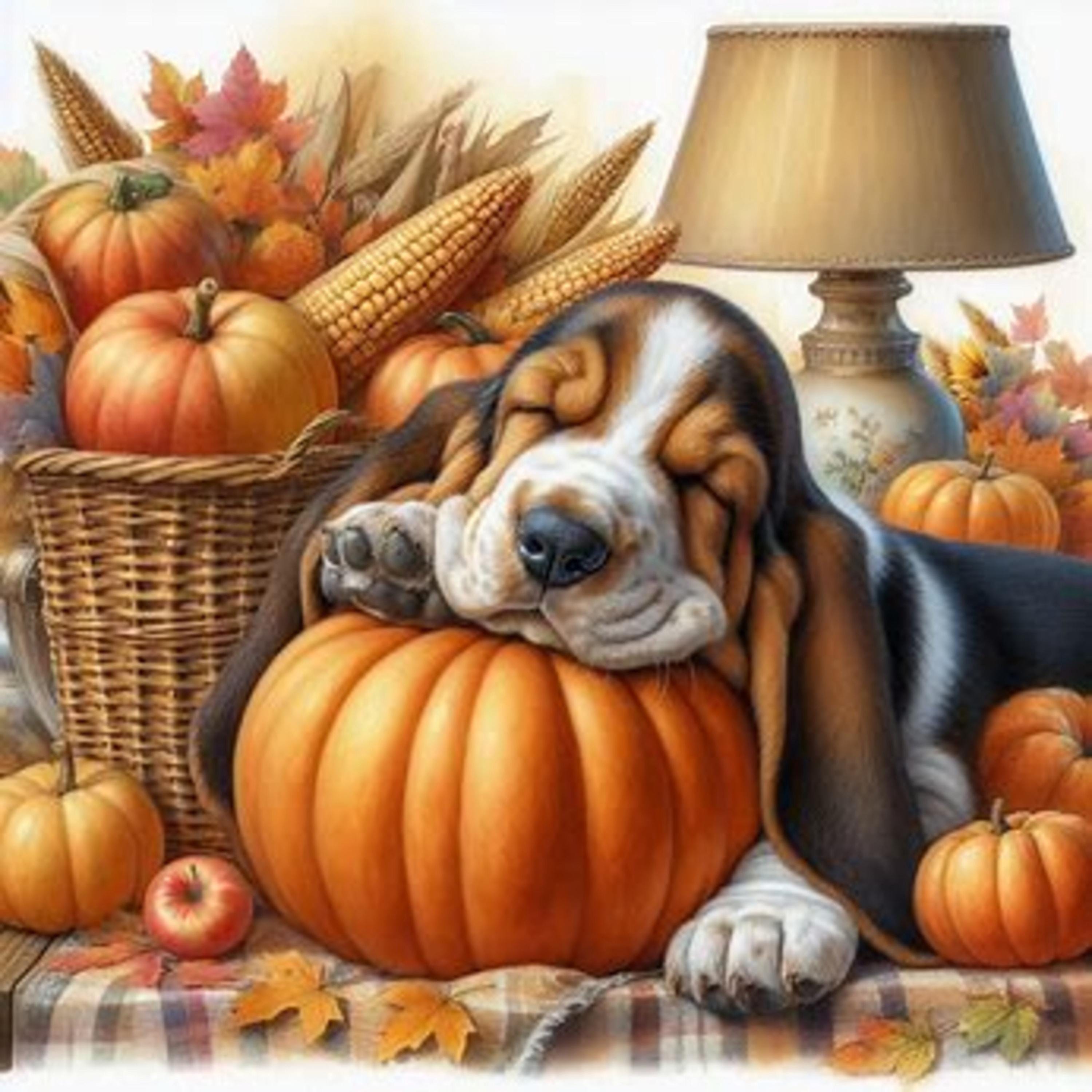 Basset Hound Clipart Dog Puppy Pet 12 JPG Autumn Thanksgiving Pumpkin ...