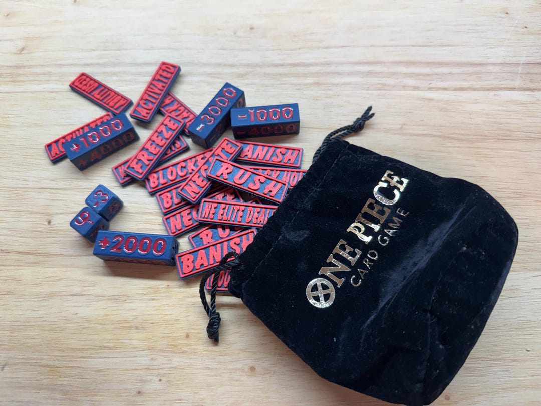 One Piece TCG Tokens & Counters Set -3D Printed- With Bag - Custom ...