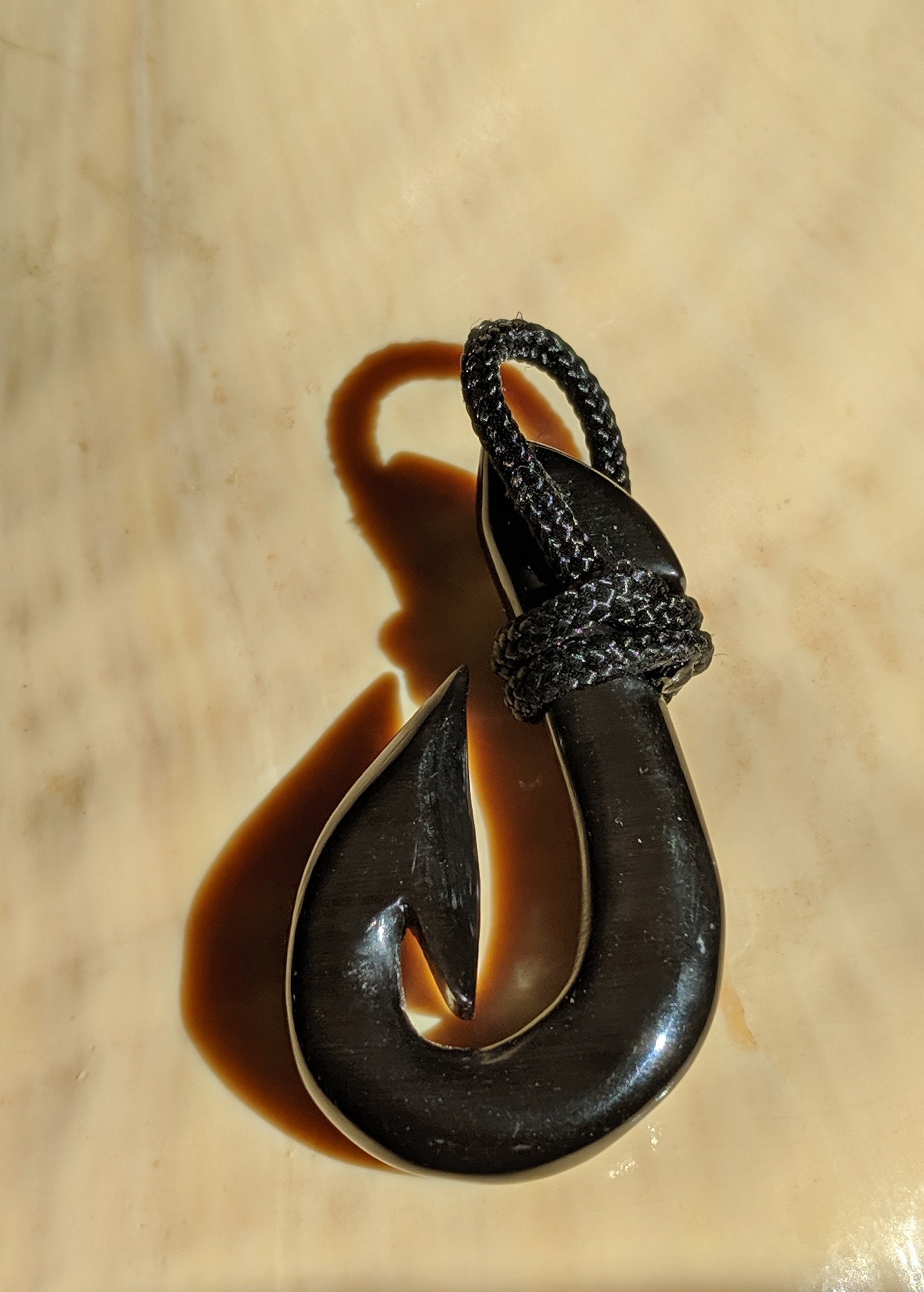 Artisan Fish Hook Shaped Pendant Handmade From Vintage Water - Etsy