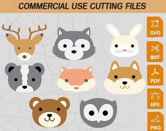 Woodland animals svg | Etsy