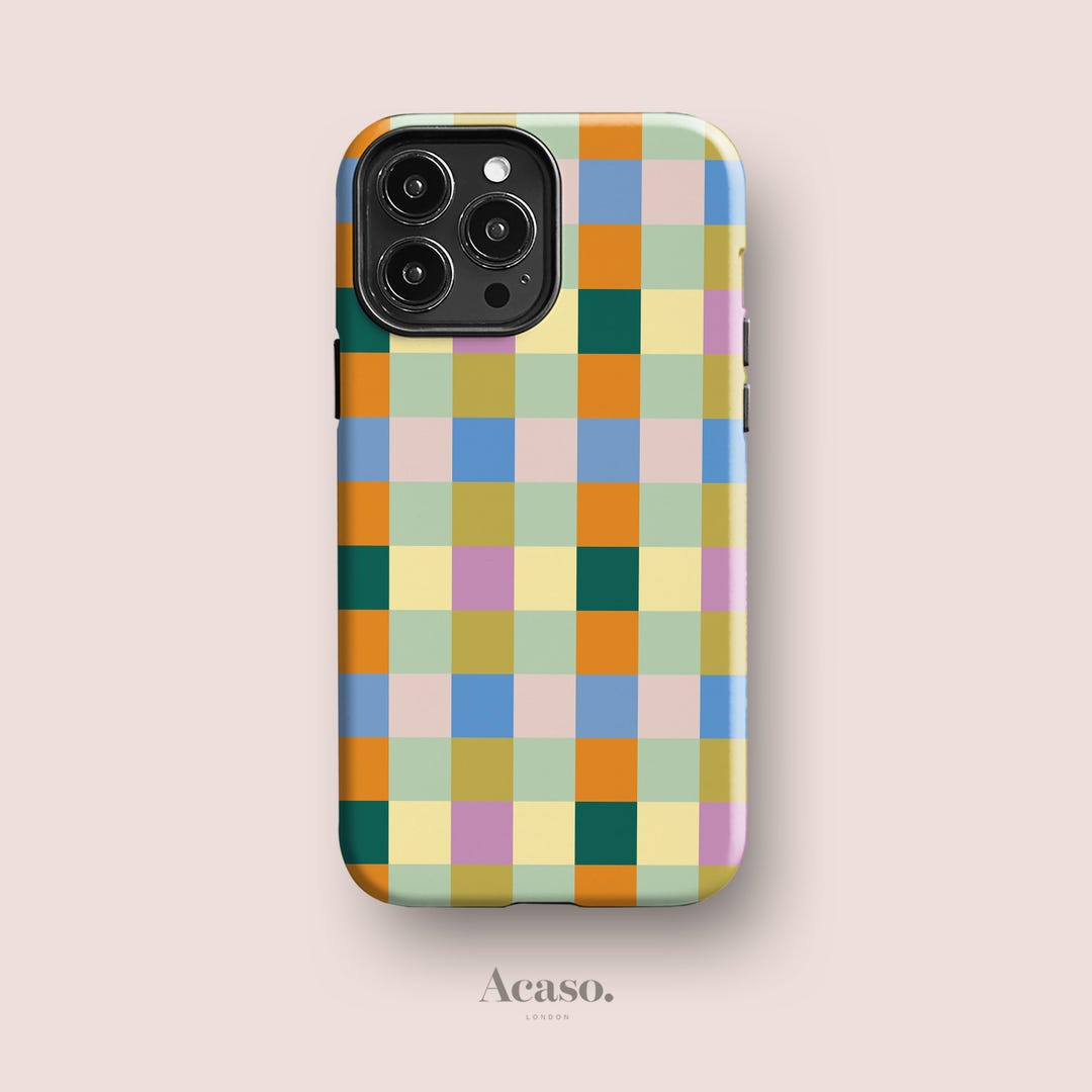 Spring Checker Case for iPhone 16 Pro, iPhone 15, iPhone 14 Plus ...