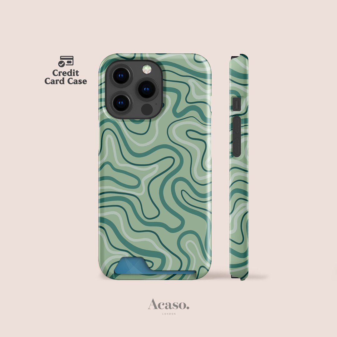 MAYA LINE ART Phone Case With Card Holder for iPhone 13 Pro, iPhone 12 ...