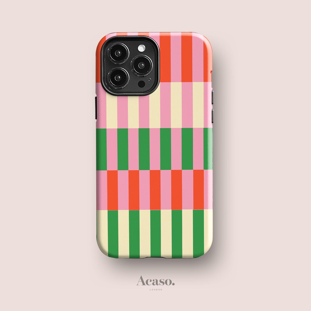 Striped Phone Case, Summer Trendy Design, Iphone, Galaxy, Pixel - Etsy