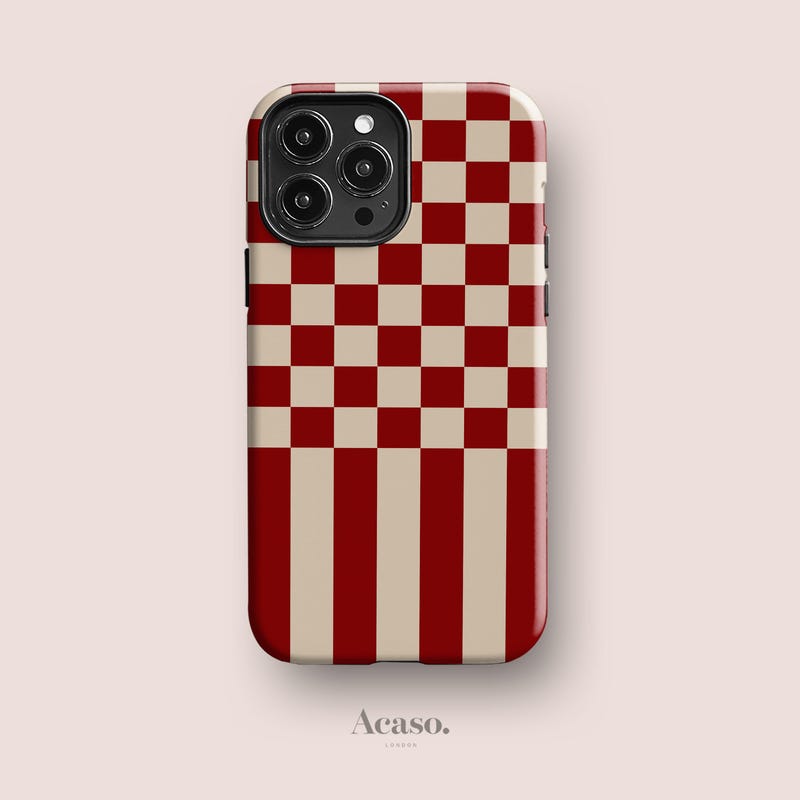 Red Checkers - Etsy