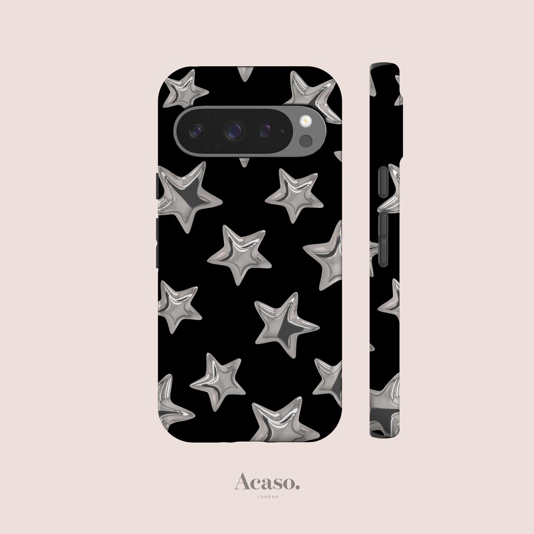 Silver Stars Cases for Pixel 9 Pro, Pixel 8 Case, Pixel 7 Case, Pixel 6 ...