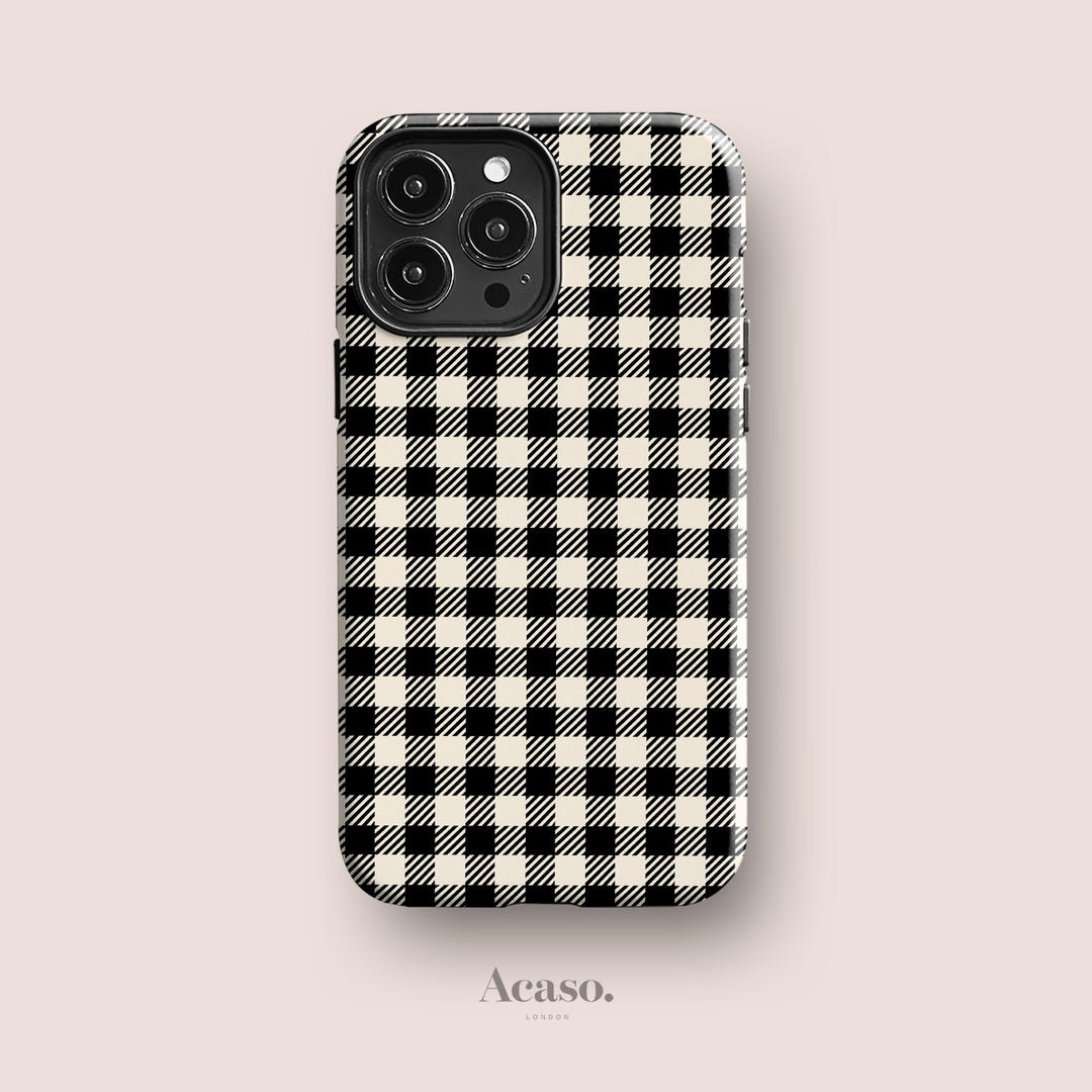 Vichy Phone Case for iPhone 16 Plus, for Samsung S24 and Google Pixel 8 Pro & More Check Gingham ...