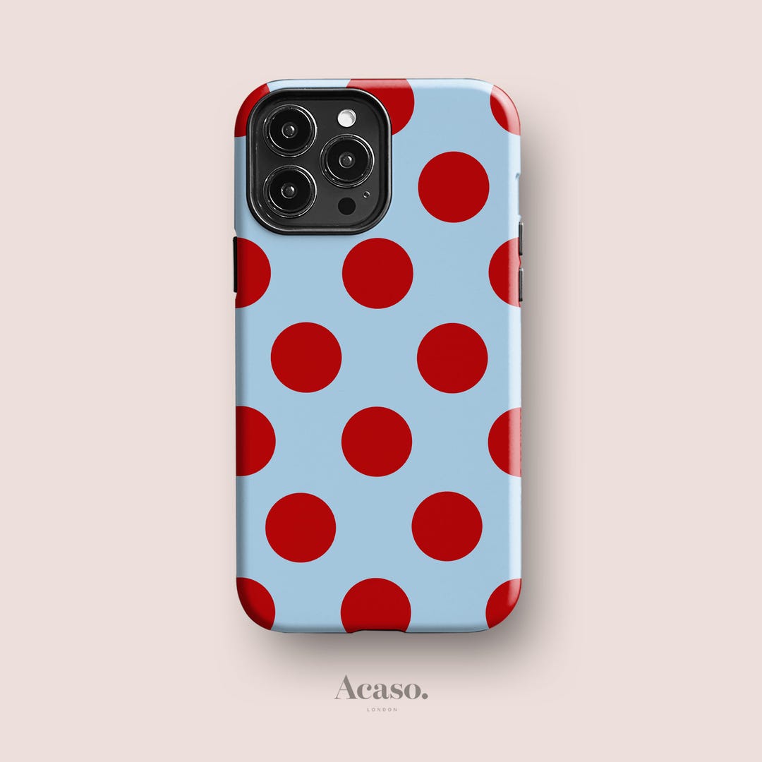 Red Dots Case for iPhone 17 Pro, iPhone 16, for Galaxy S25, Galaxy S24 ...