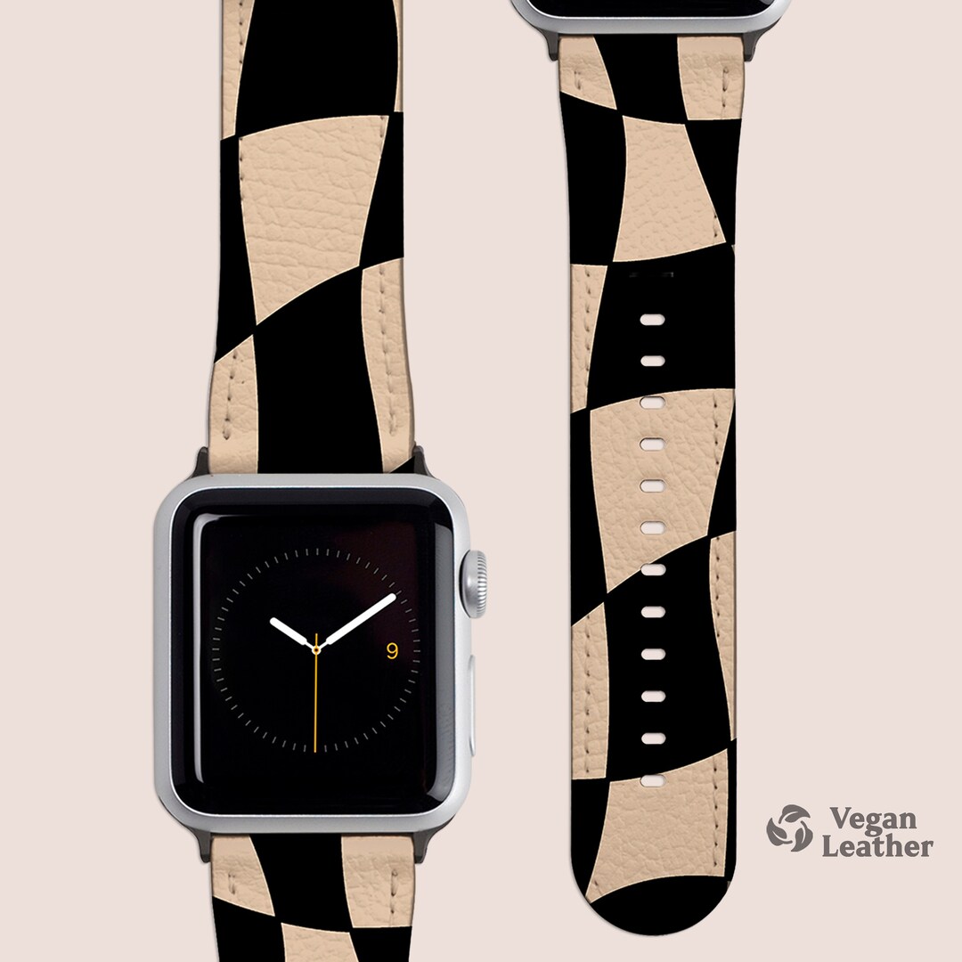 Wavy Checkers Watch Strap for Apple Watch Series 1, 2, 3, 4, 5, 6, 7, 8 ...