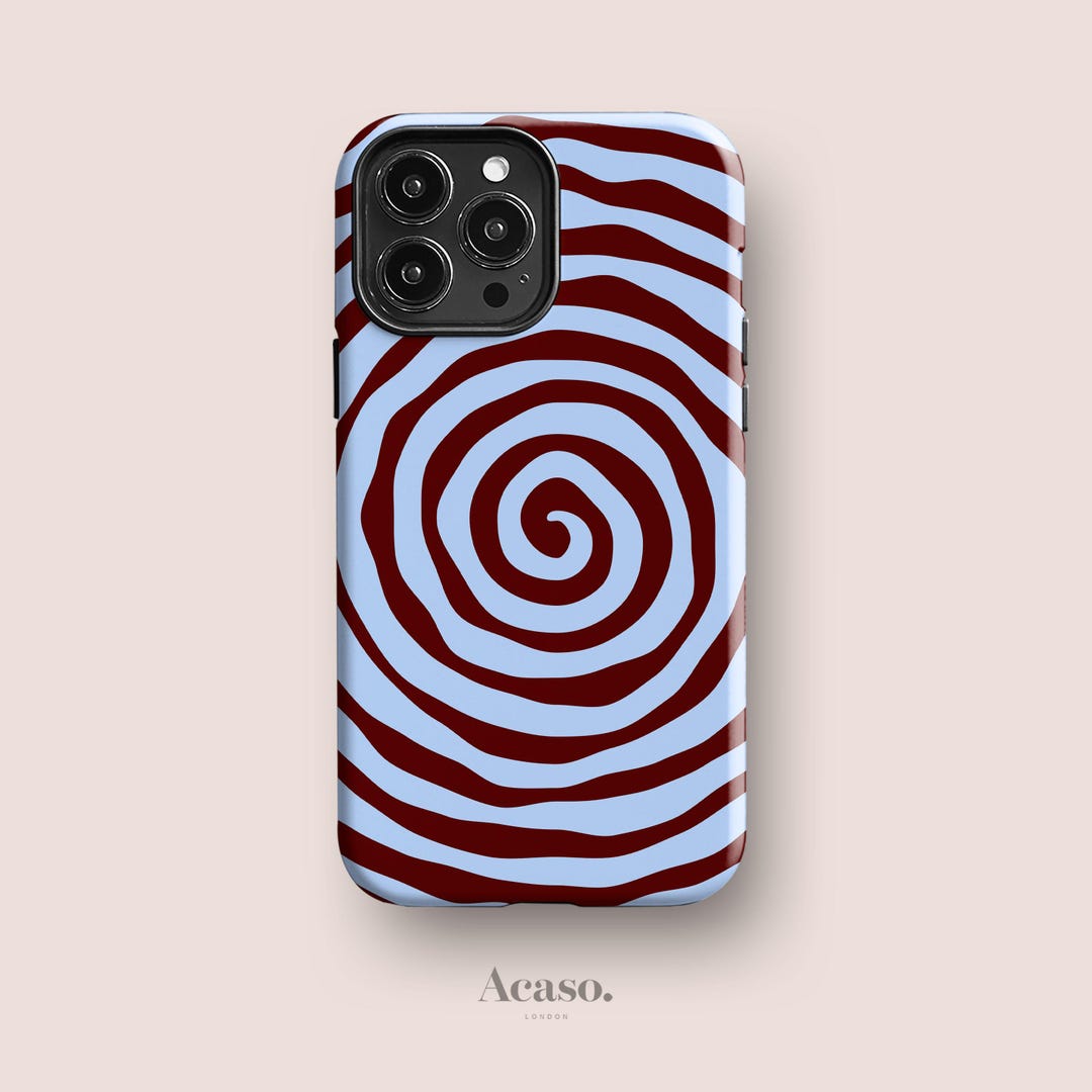 Blue Maroon Spiral Phone Case: Premium Cases for Iphone, Galaxy & Pixel ...