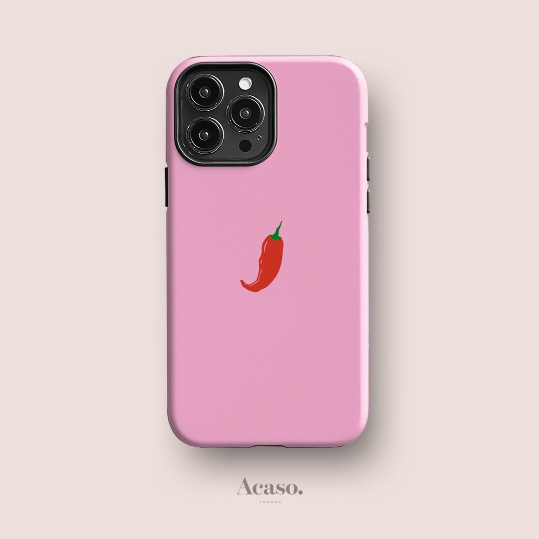 Pink Chilli Pepper Case for iPhone 16 Pro, iPhone 15, iPhone 14 Pro ...