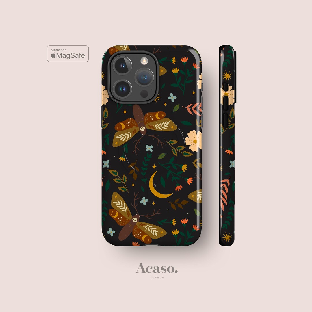 Dark Moths Magsafe Case for iPhone 16, 15 & iPhone 14 Series and More ...