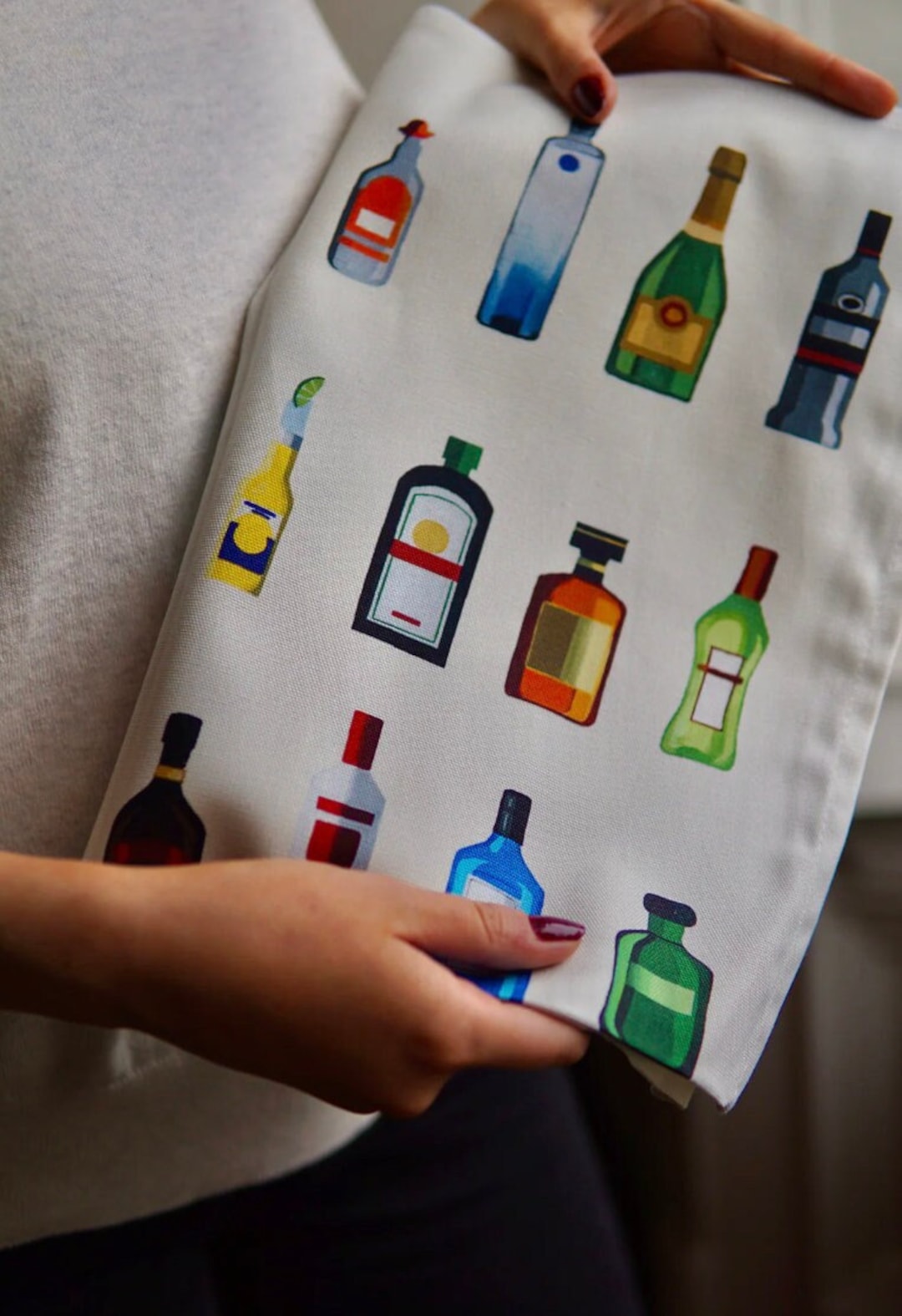 Alcohol Bottle Inspired 'BAR' Tea Towel - the Perfect Kitchen Accessory ...