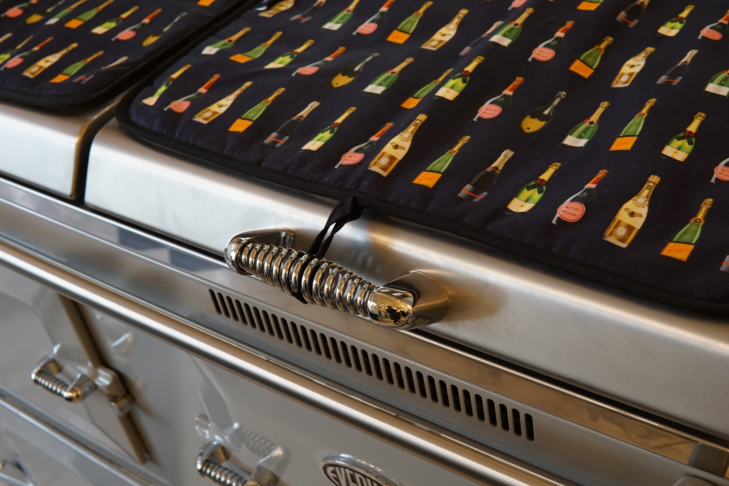 Everhot Hob Covers Champagne Hand-painted Design Terry Towelling ...