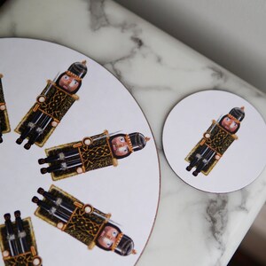 Designer Nutcracker Inspired Round Placemats Gloss Faced With Baize ...