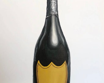 Silkscreen & Letterpress Champagne Kitchen Print Dom Perignon - Etsy