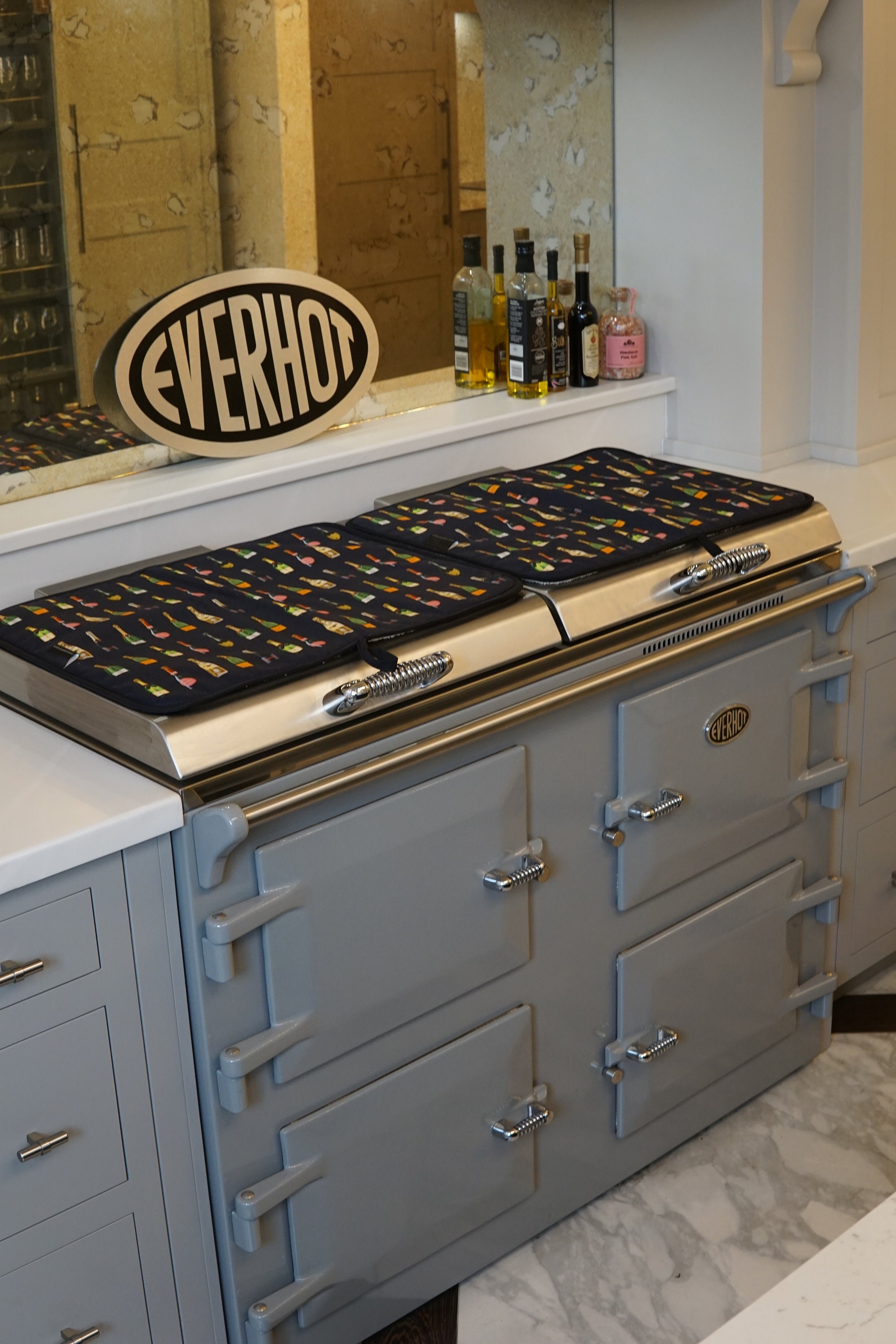 Everhot Hob Covers Champagne Hand-painted Design Terry Towelling ...