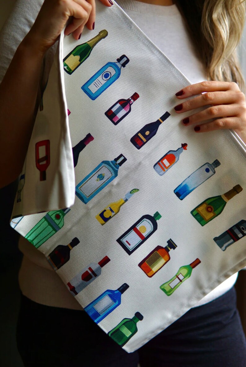 Alcohol Bottle Inspired 'BAR' Tea Towel - the Perfect Kitchen Accessory ...