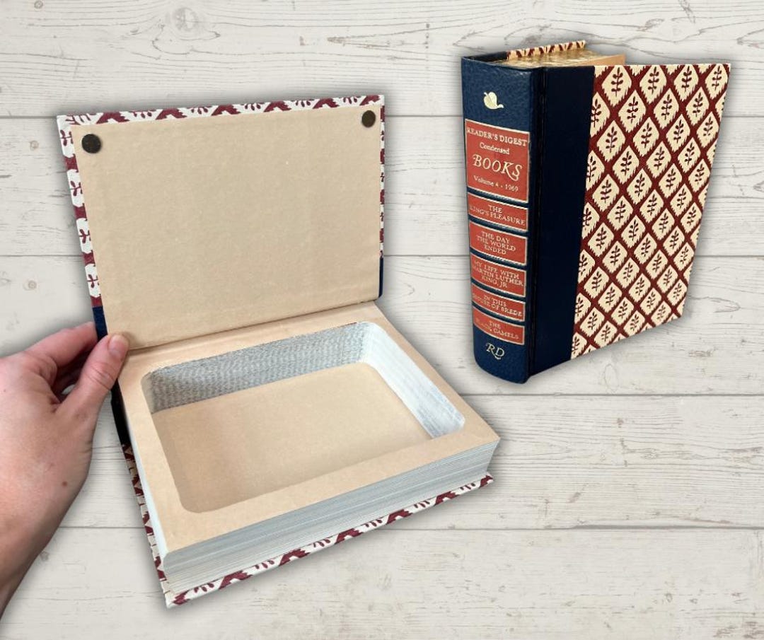 Hidden Book Safe – Handmade Hollow Book With Magnetic Closure | Secret ...